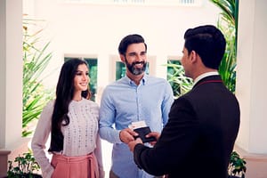 Emirates First Class check-in at DXB getting an upgrade - The Expat Flyer